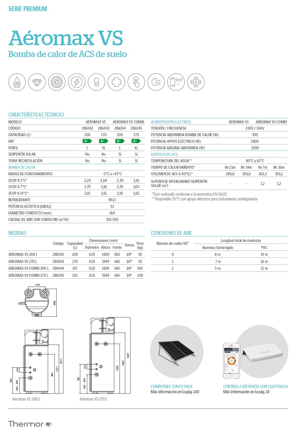 Bomba de Calor Aerotermia THERMOR AEROMAX VS 270L al MEJOR PRECIO!!!